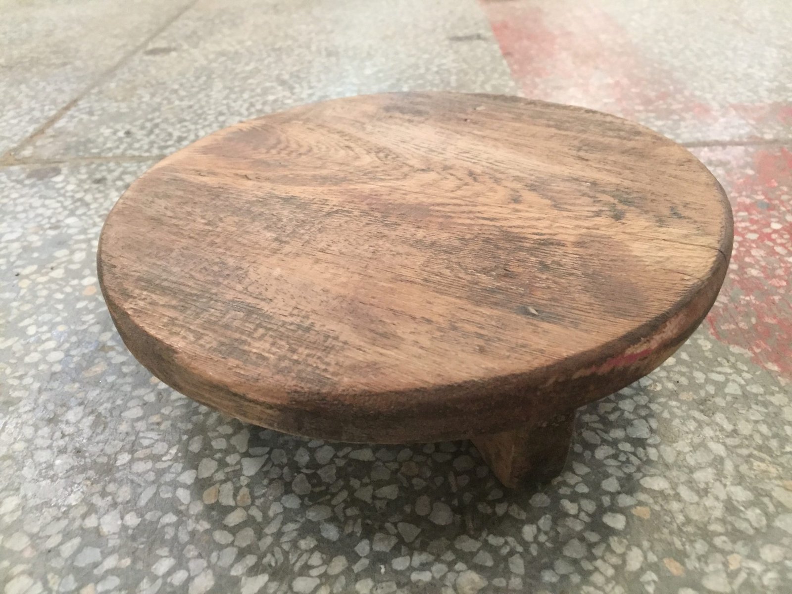 Handcrafted Round Solid Indian Carved Wooden Chapati Plate Natural ...