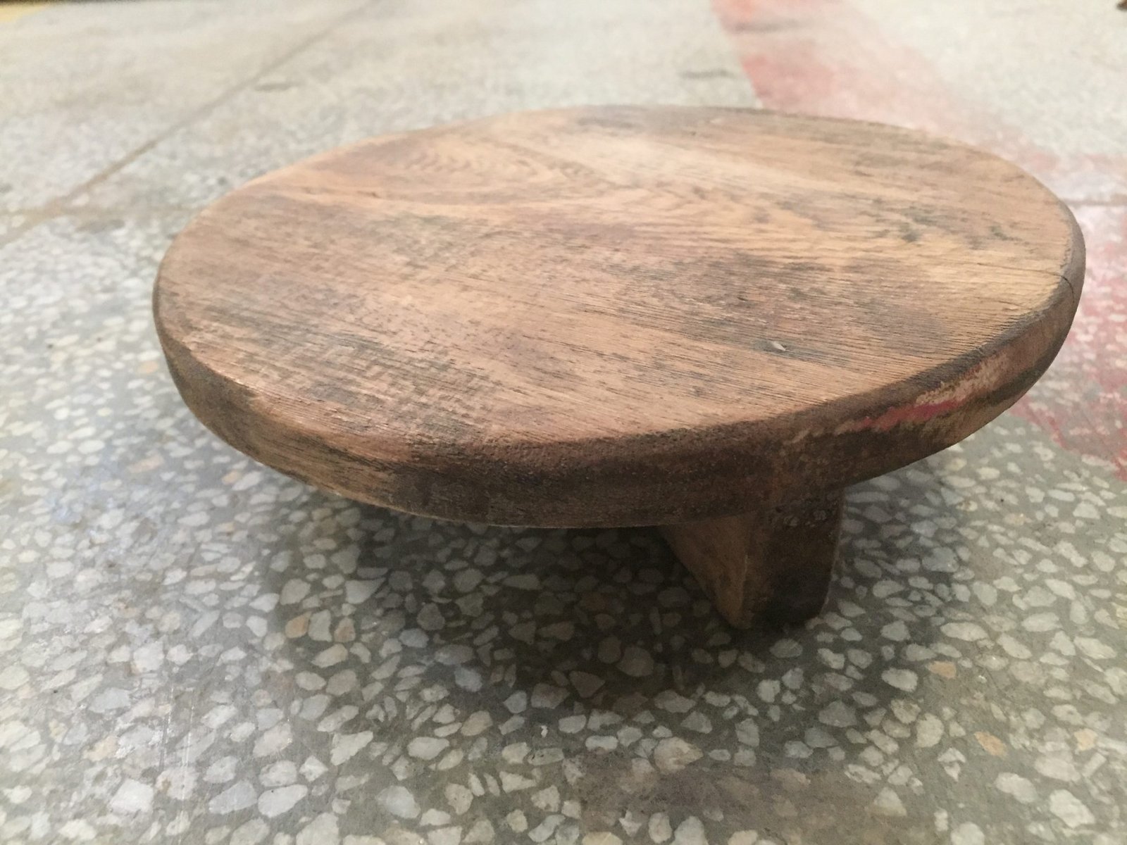 Handcrafted Round Solid Indian Carved Wooden Chapati Plate Natural ...