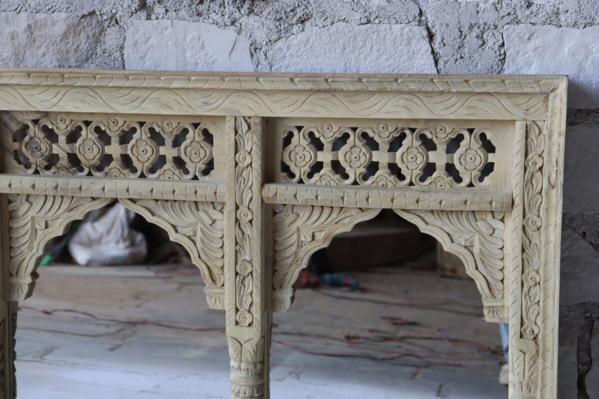 Wooden Double Arch Mirror Frame 120x5x90cm - Majestic Carvings